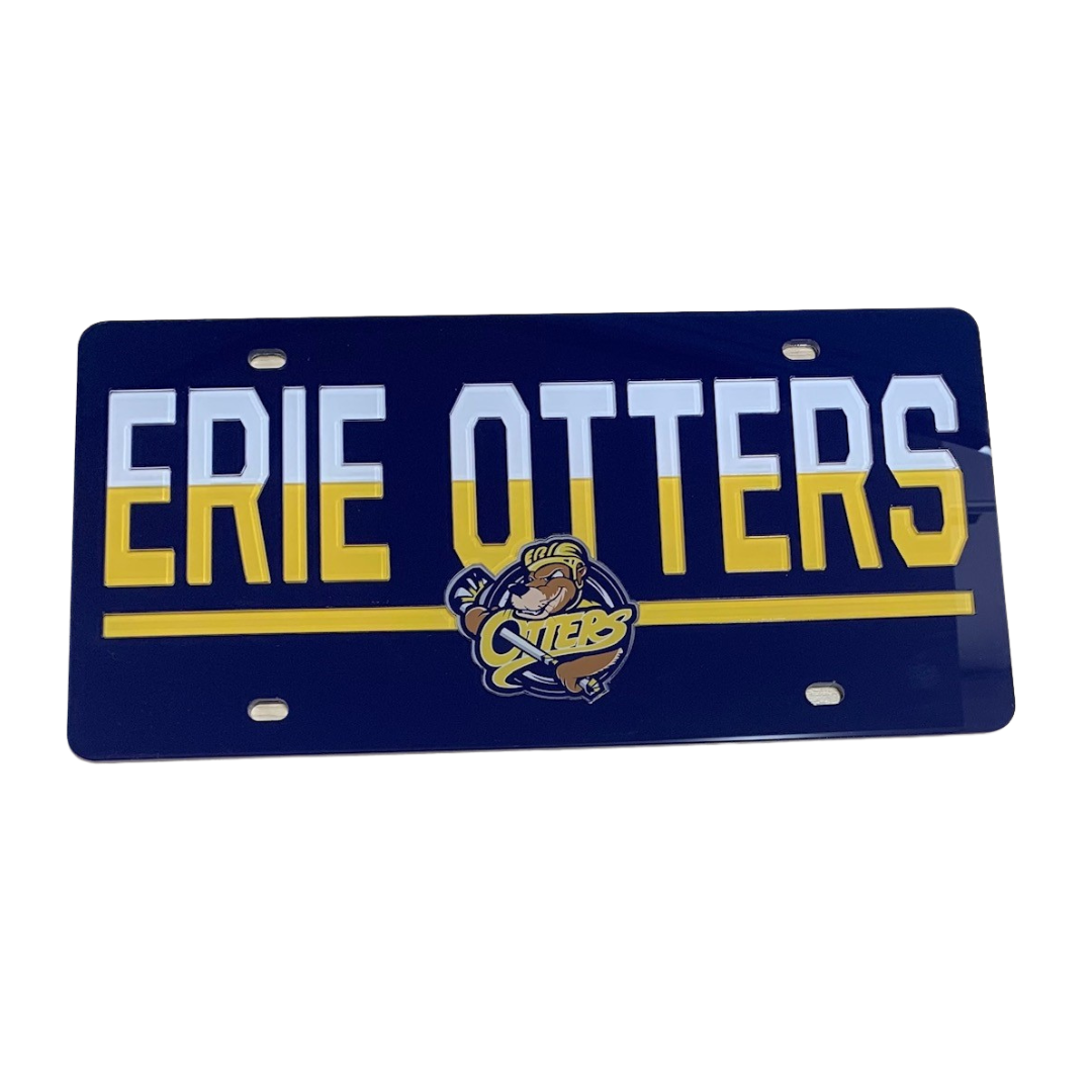 Navy License Plate – Otters' Den